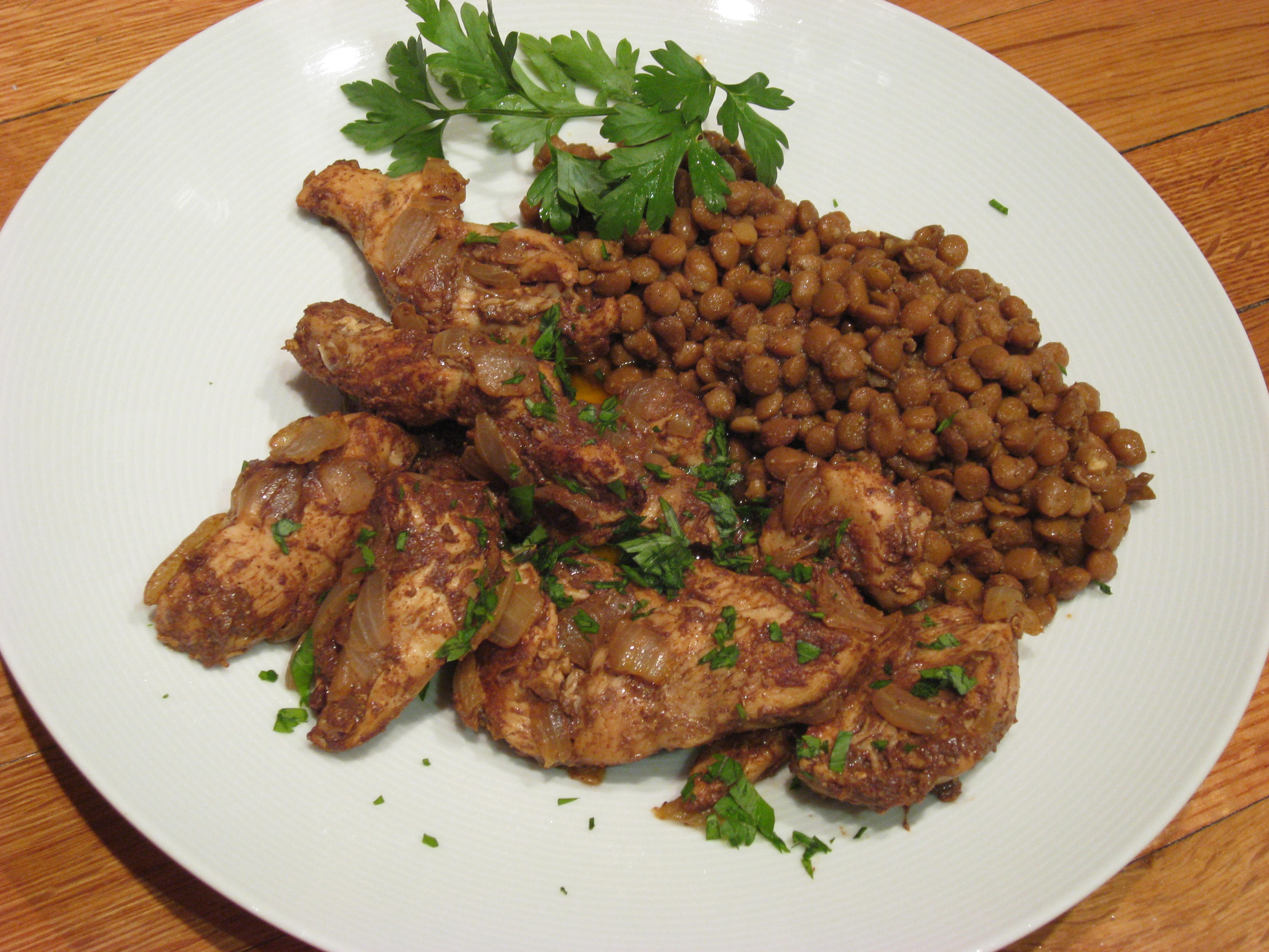 Spiced Moroccan Chicken and Lentils | Marisa's Healthy Kitchen